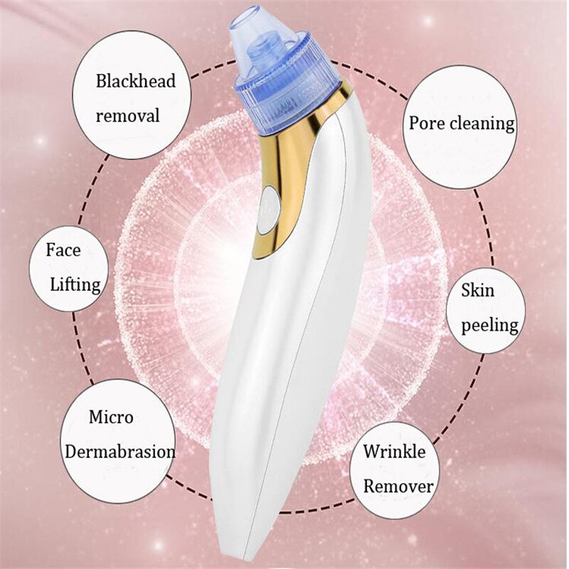 Electric Facial Pore Cleaner Exfoliator Face Blackhead Remover Acne Va ...