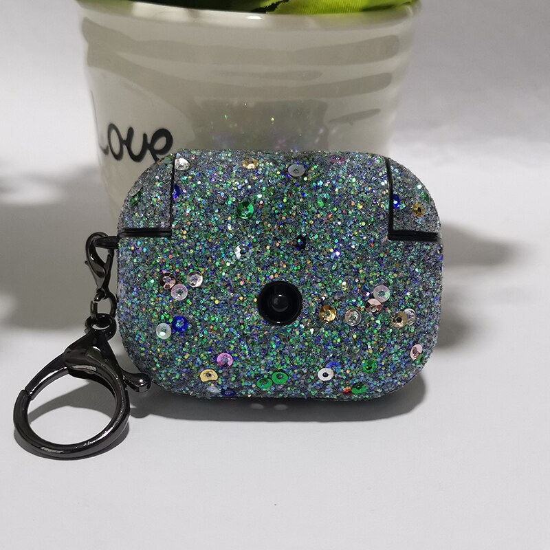 For Apple Air Pod Pro Case bling leather luxury Cute Glitter earphone ...