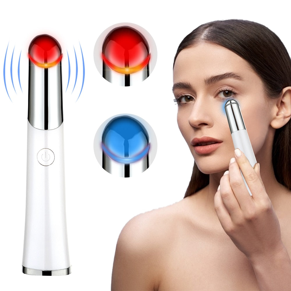 Mini Eye Massage Device LED Photon Hot Electric Eye Massager Anti Wrin ...