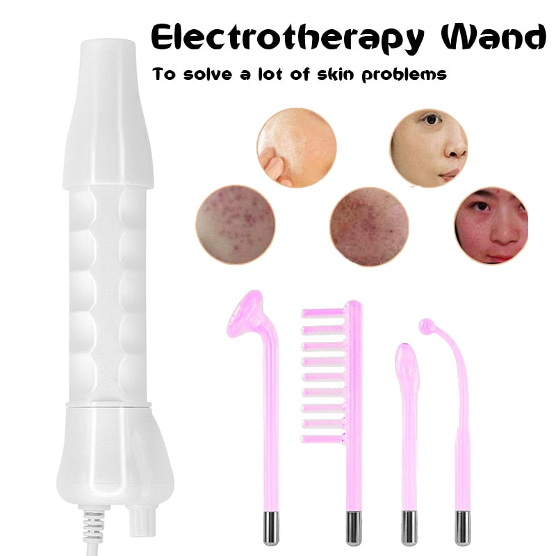 High Frequency Electrode Wand Electrotherapy Glass Tube 4 In 1 Beauty ...